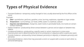 FORENSIC EVIDENCE in CRIMINAL LAW...pptx | Crime & Harmful Acts to ...