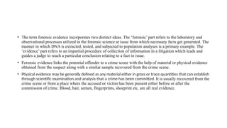 FORENSIC EVIDENCE in CRIMINAL LAW...pptx | Crime & Harmful Acts to ...