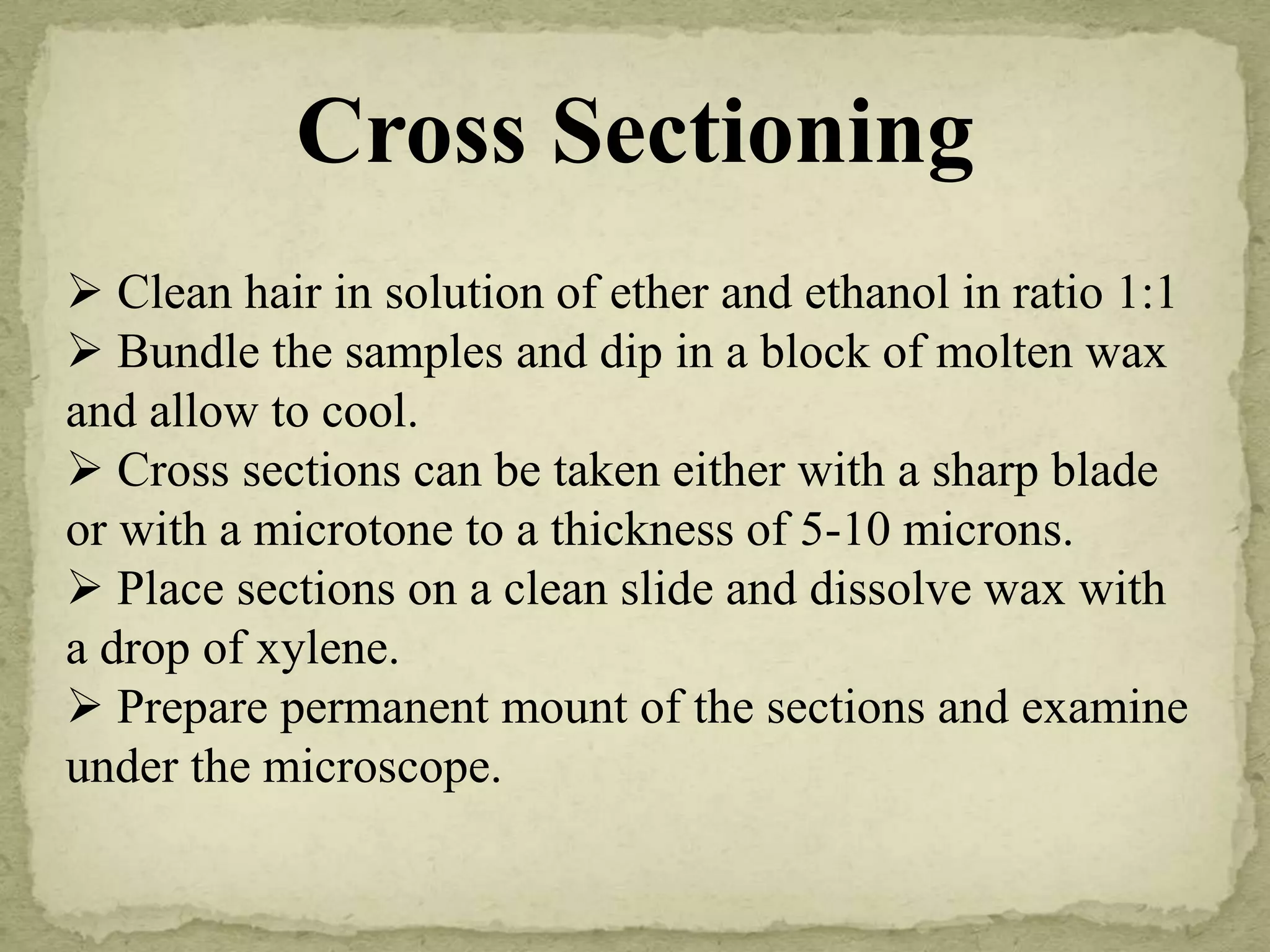 Forensic examination of hair | PPTX