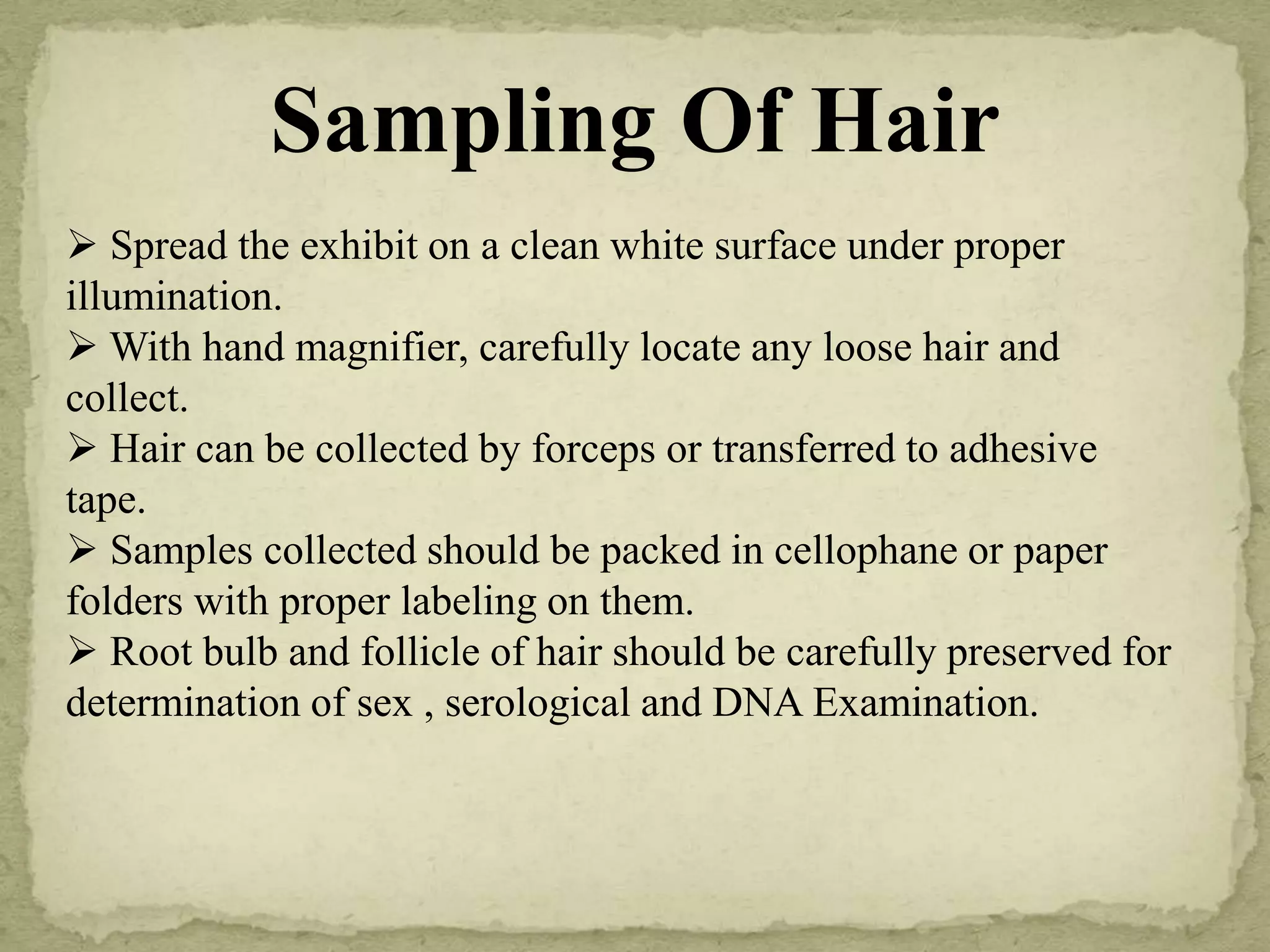 Forensic examination of hair | PPTX