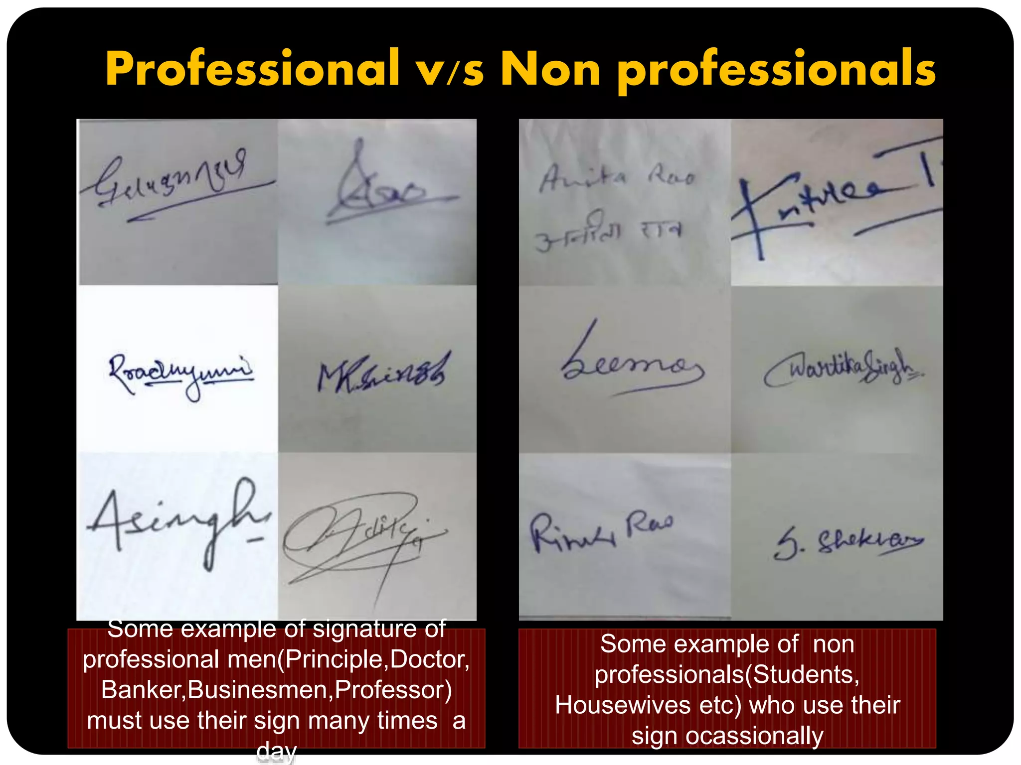 Forensic examination of signature | PPTX