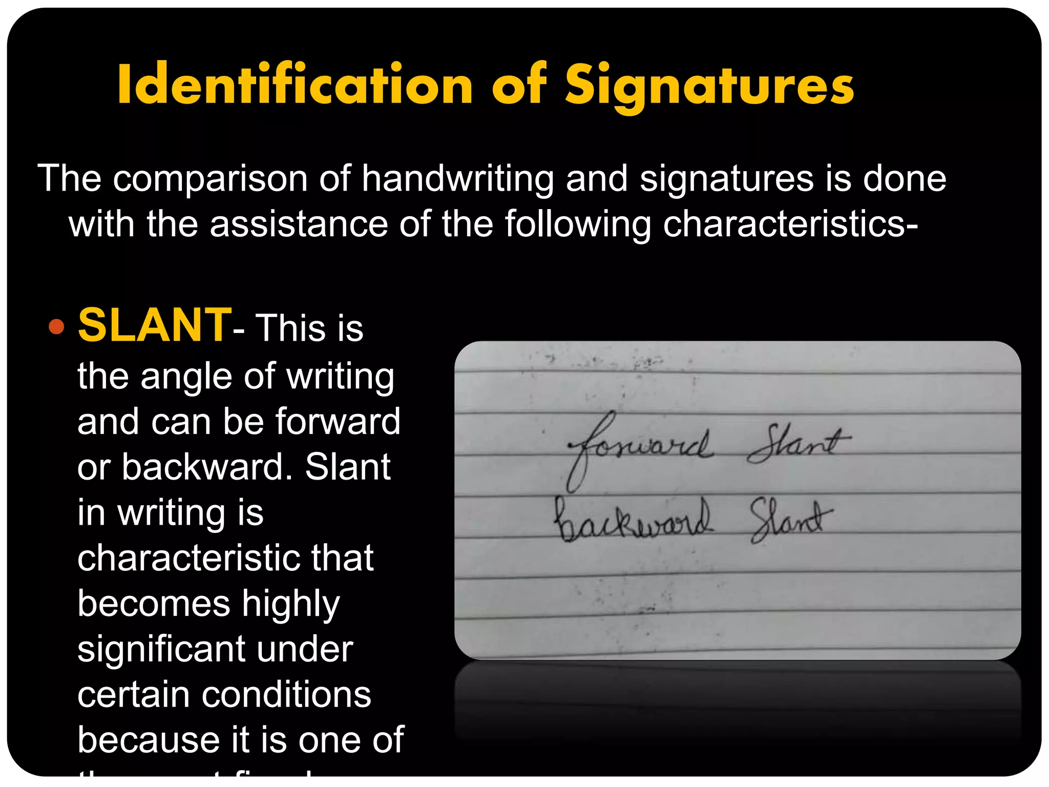 Forensic examination of signature | PPTX