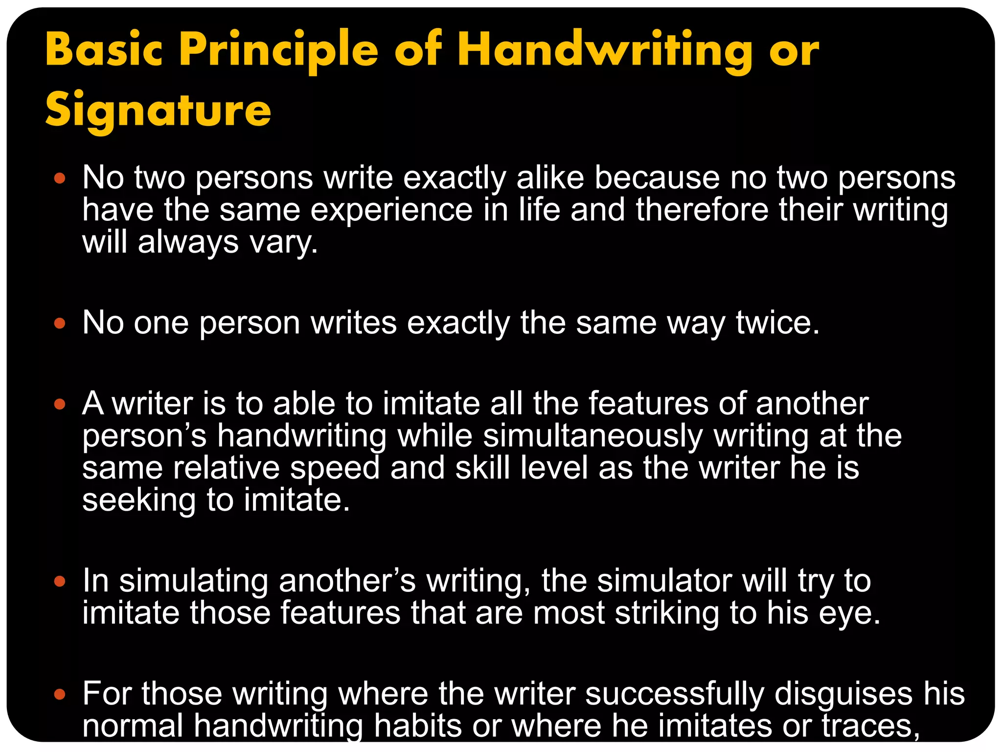 Forensic examination of signature | PPTX