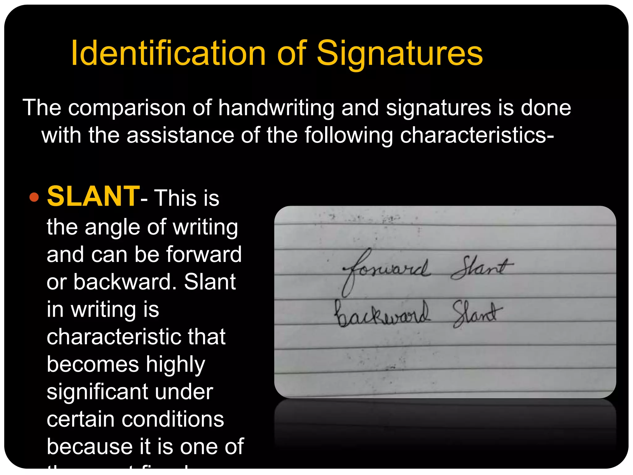 Forensic Examination of Signature | PPTX