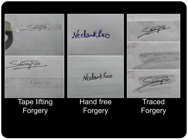 Forensic Examination of Signature | PPT | Free Download