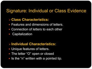 Forensic Examination of Signature | PPTX