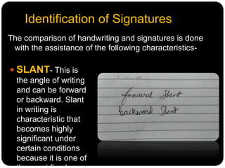 Forensic Examination of Signature | PPT