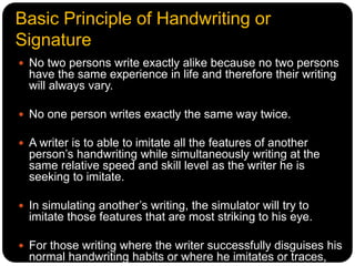 Forensic Examination of Signature | PPT