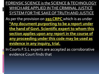 Forensic expert evidence | PPTX