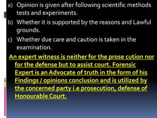 Forensic expert evidence | PPTX