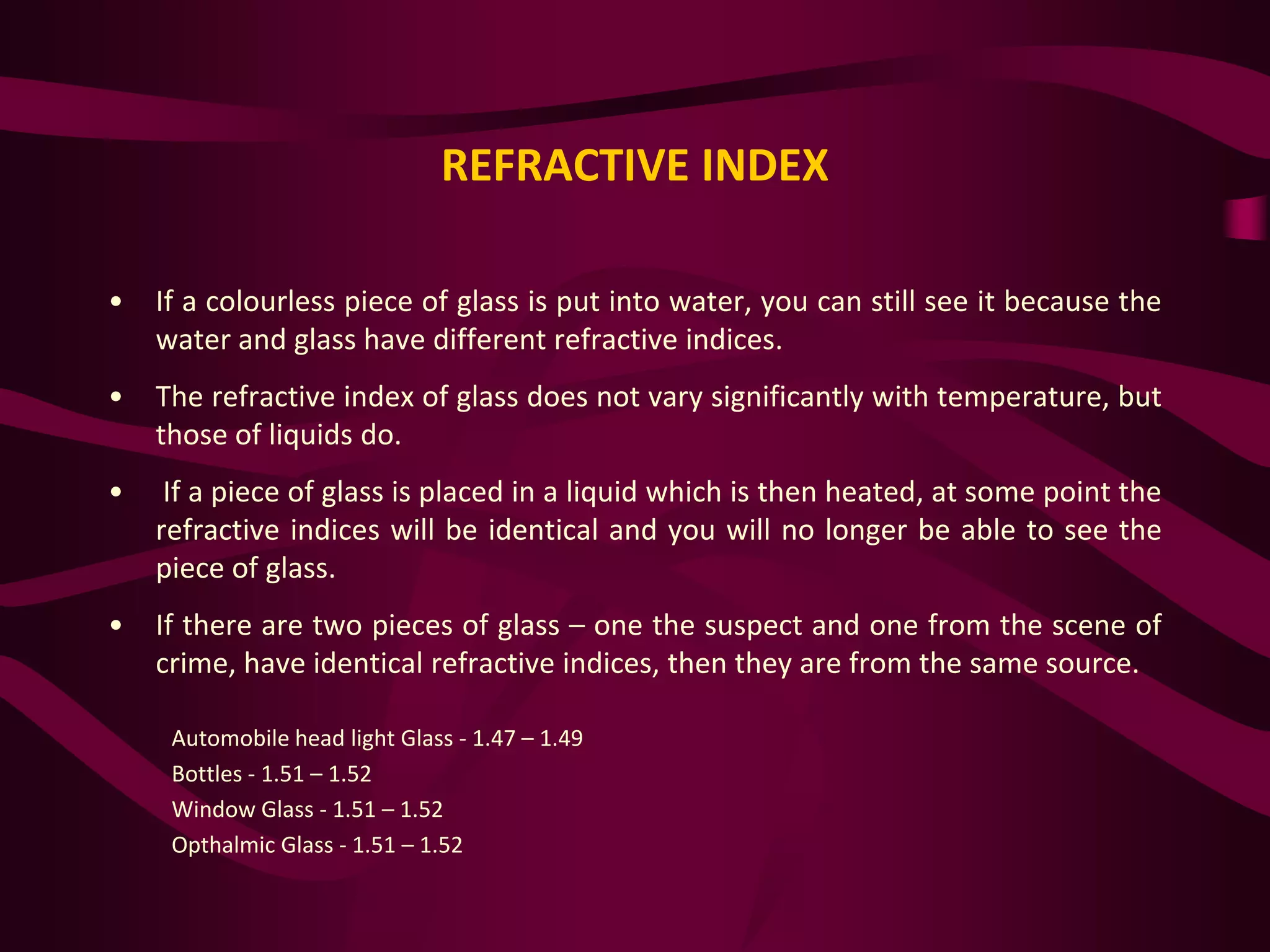 Glass Analysis in Forensic Science | PPT