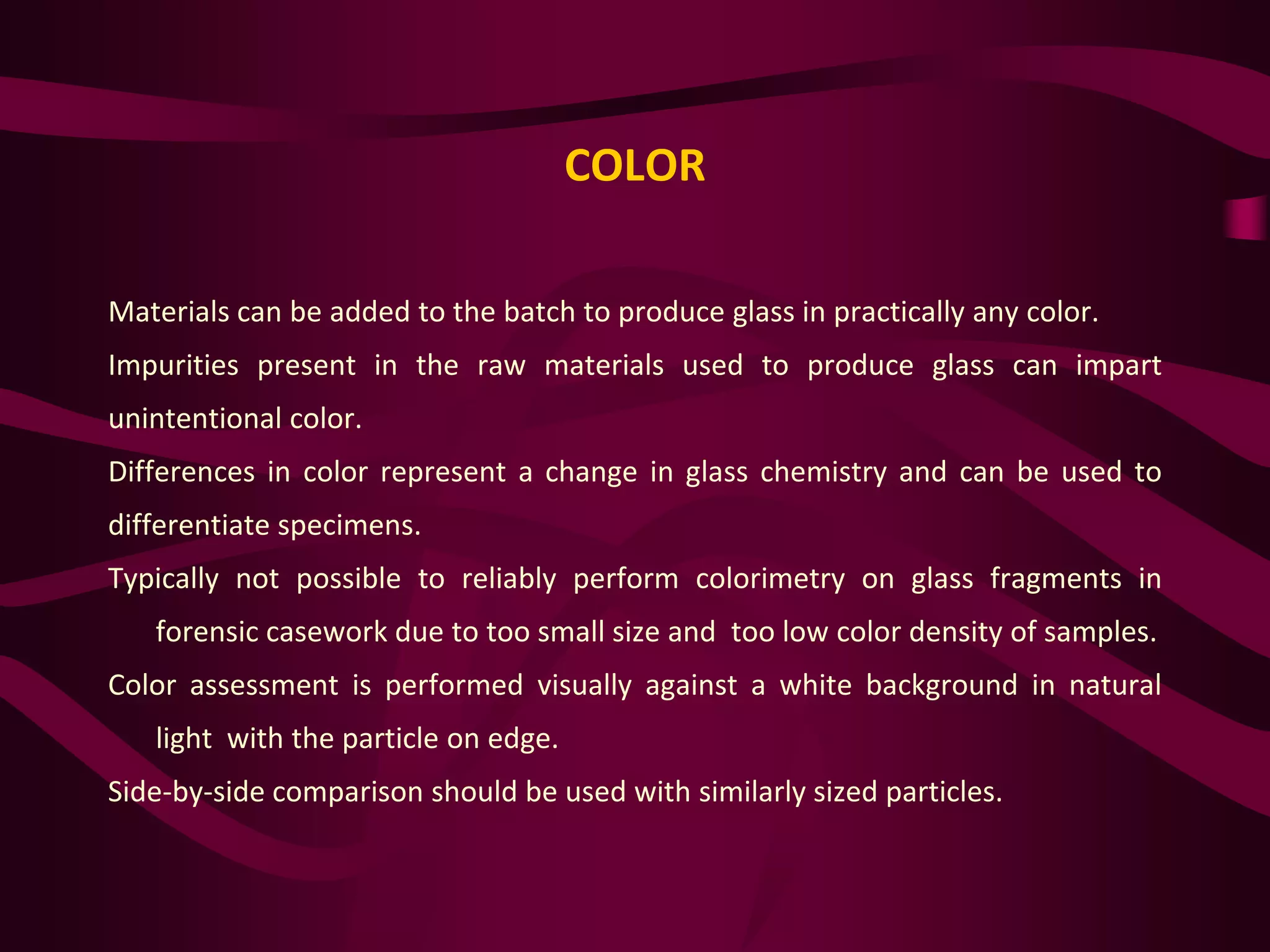 Glass Analysis in Forensic Science | PPT