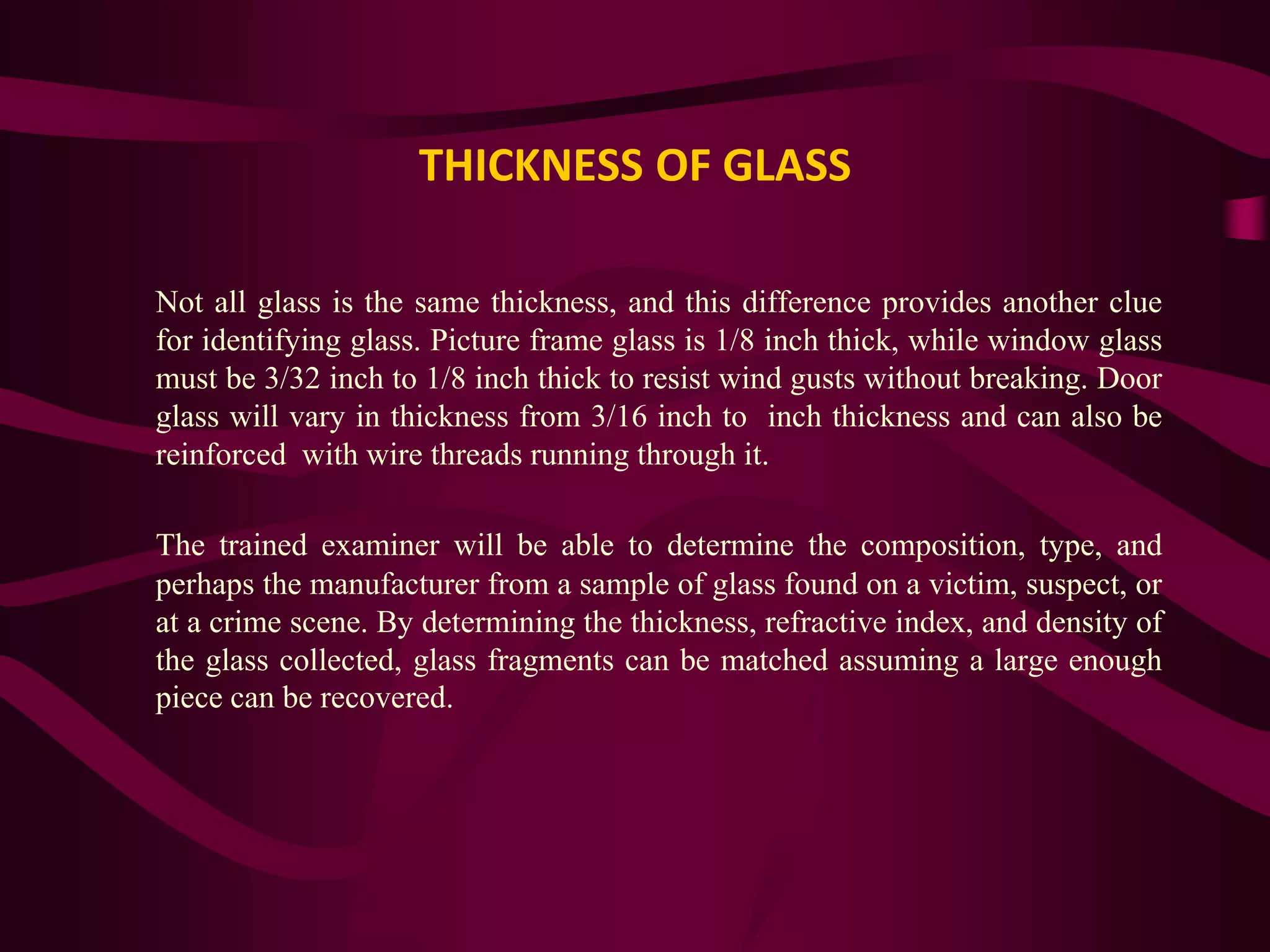 Glass Analysis in Forensic Science | PPT