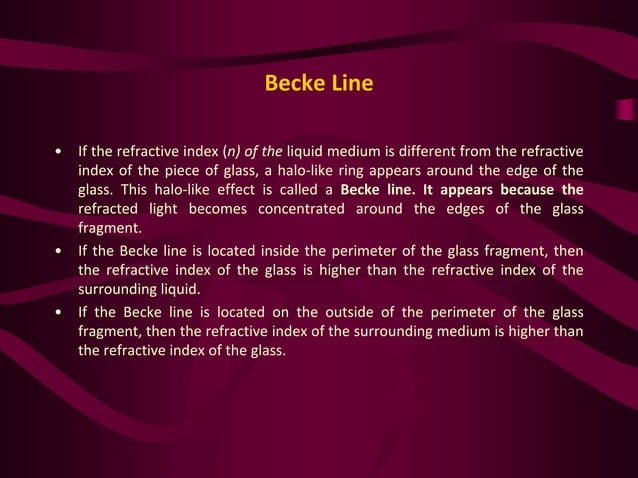 Glass Analysis in Forensic Science | PPT | Chemistry | Science