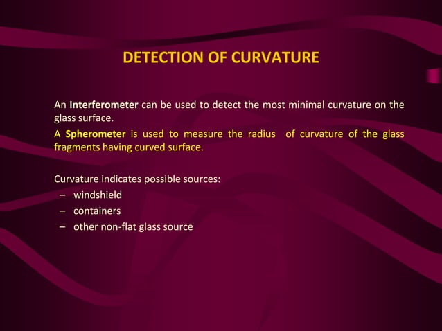 Glass Analysis in Forensic Science | PPT | Chemistry | Science