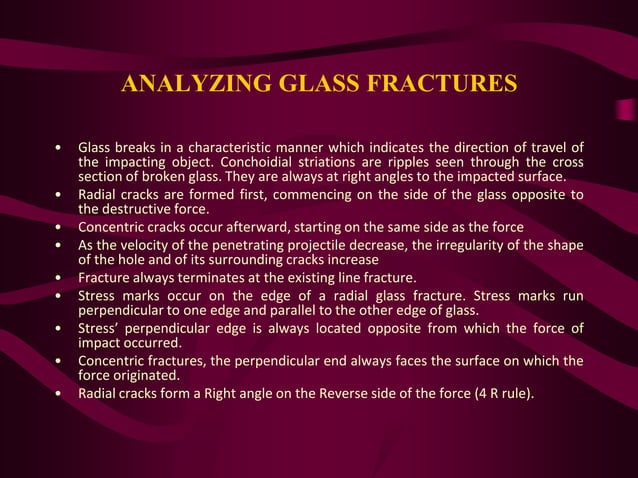 Glass Analysis in Forensic Science | PPT | Chemistry | Science