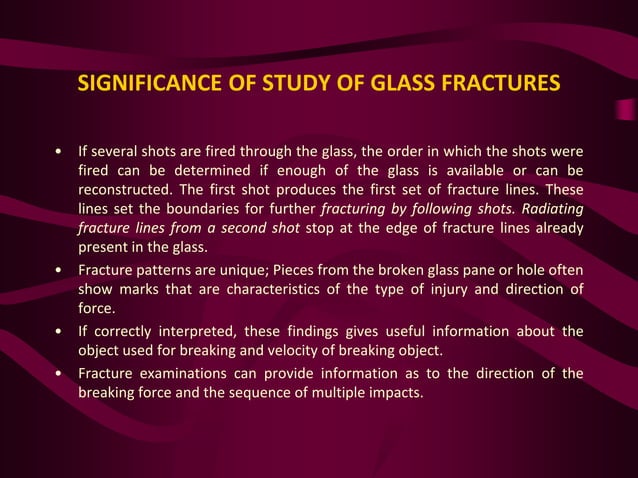 Glass Analysis in Forensic Science | PPT | Chemistry | Science