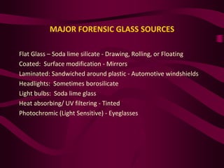 Glass Analysis in Forensic Science | PPT