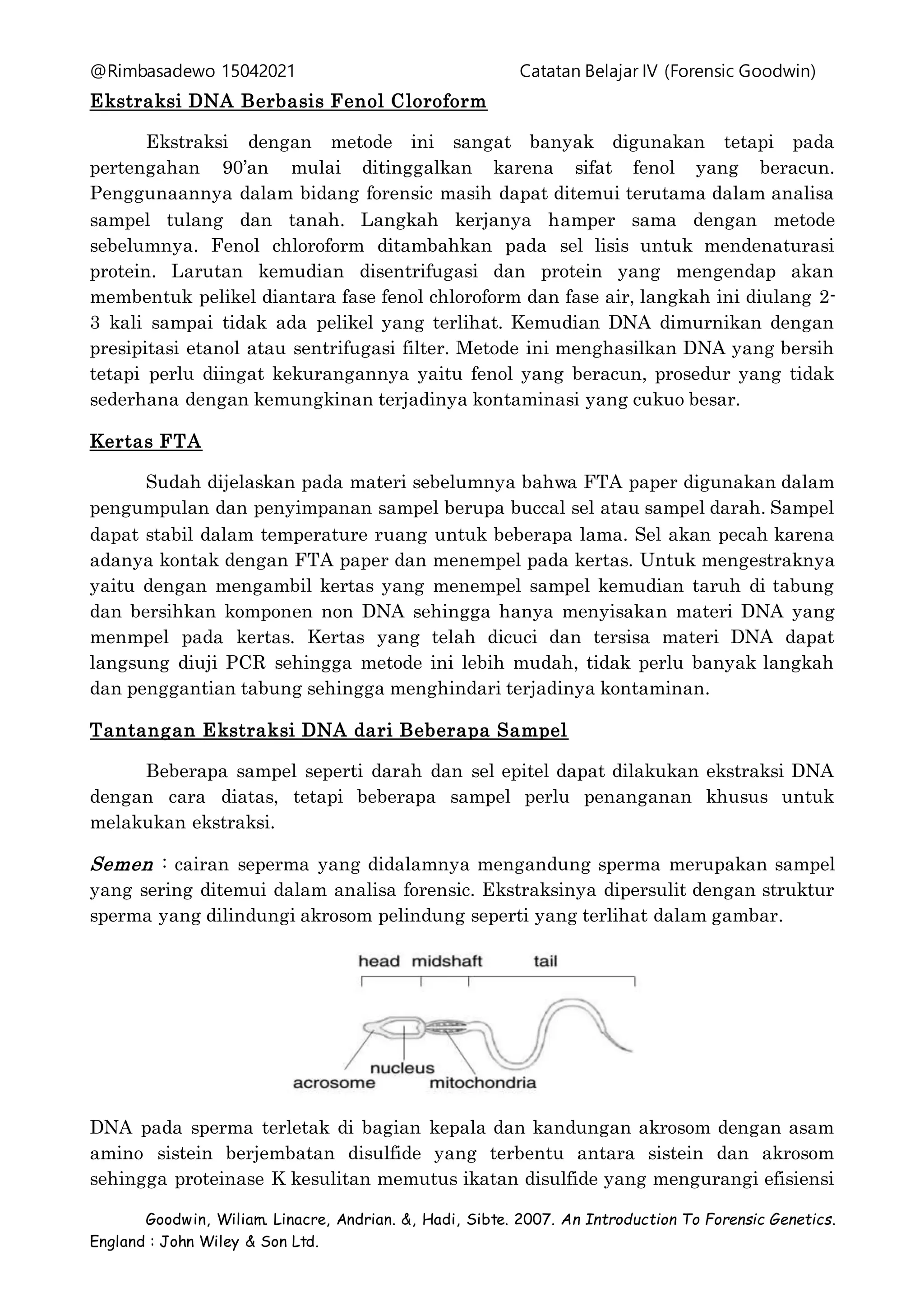 Forensic Goodwin 4. DNA Extraction and Quantification | DOCX