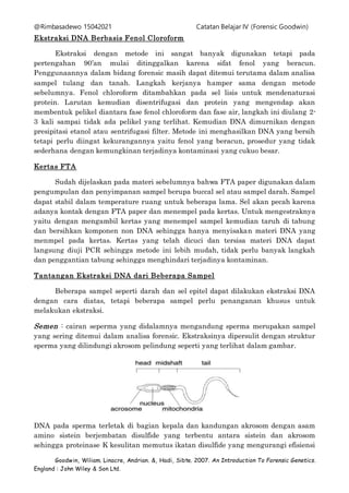 Forensic Goodwin 4. DNA Extraction and Quantification | PDF