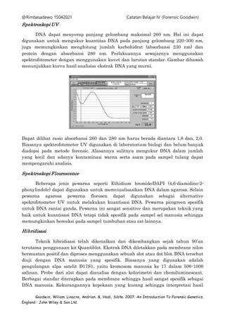 Forensic Goodwin 4. DNA Extraction and Quantification | PDF