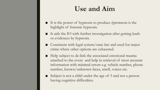Forensic hypnosis1 | PPTX