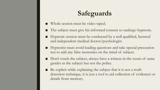 Forensic hypnosis1 | PPTX