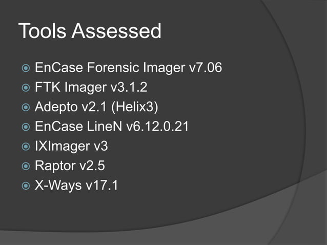Forensic imaging tools | PPTX