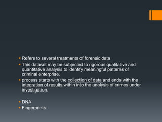 Forensic intelligence | PPTX