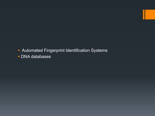 Forensic intelligence | PPTX