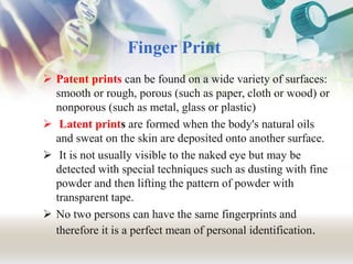 Forensic investigation | PPTX
