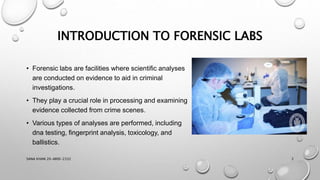 FORENSIC LABORATORY - Good Laboratroy Practices | PPTX