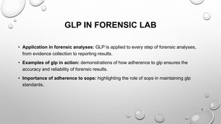 FORENSIC LABORATORY - Good Laboratroy Practices | PPTX