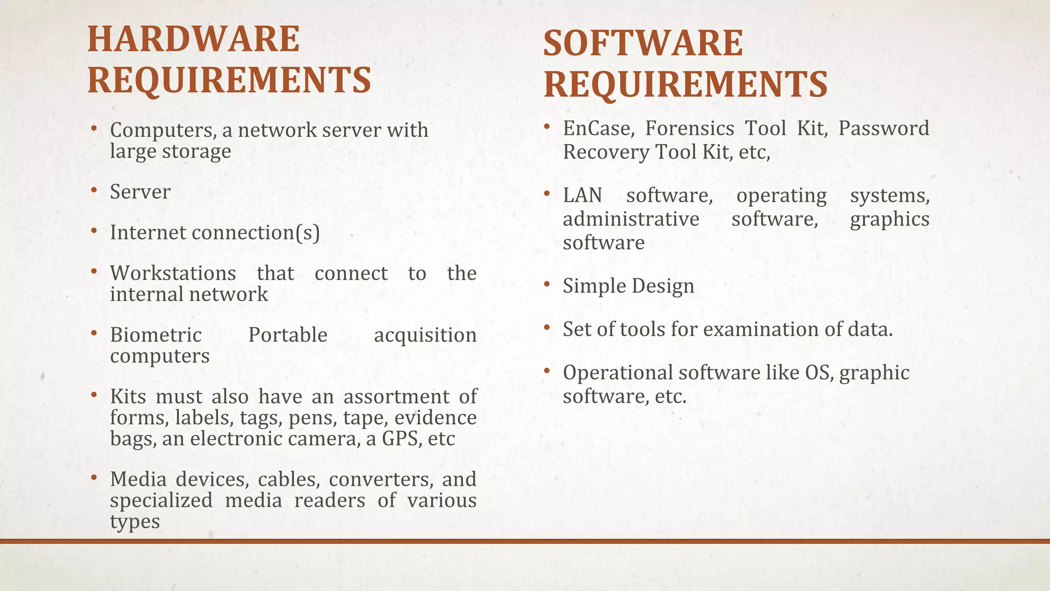 Forensic laboratory setup requirements | PPT