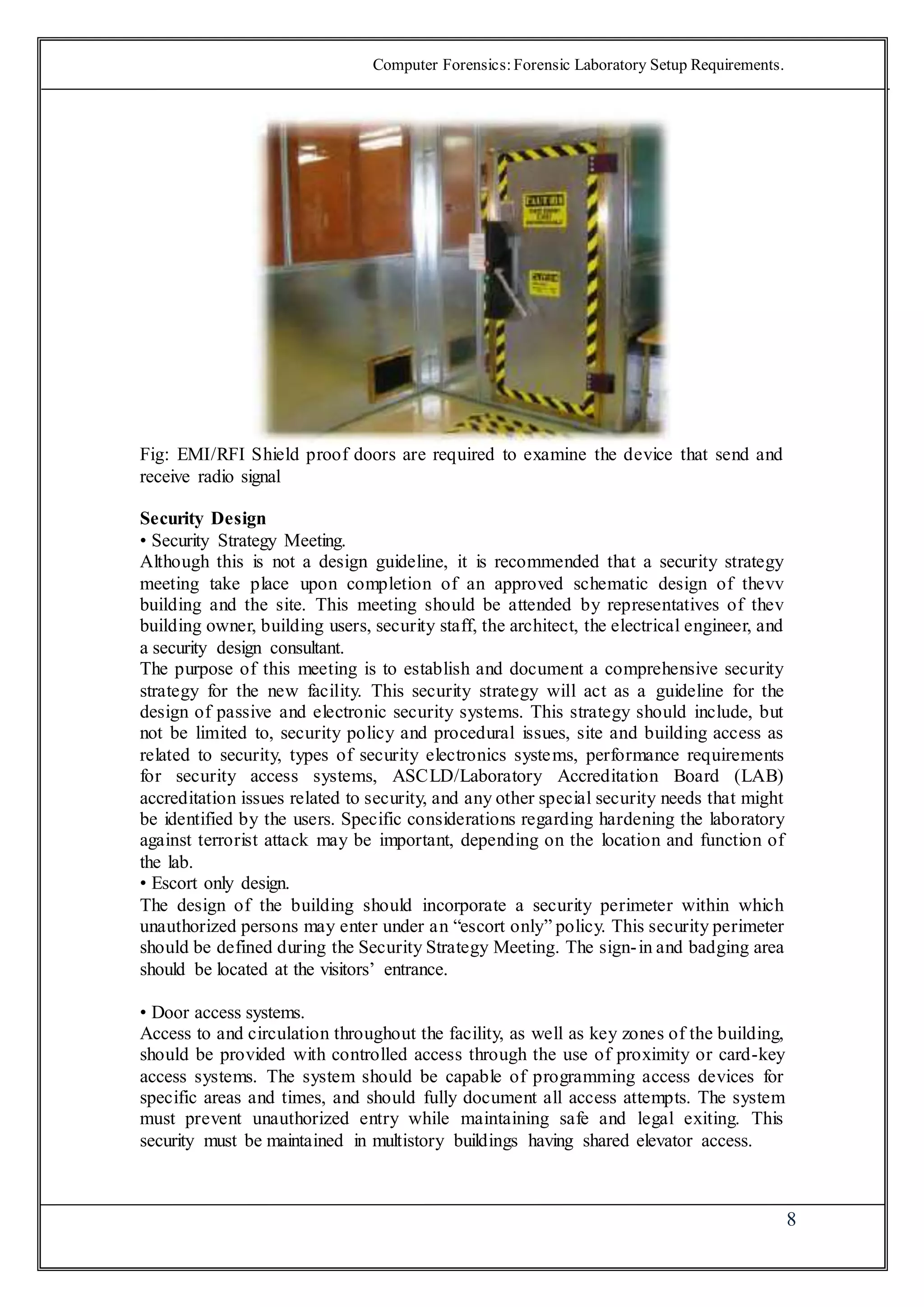 Forensic laboratory setup requirements | DOCX