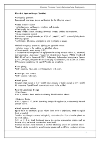 Forensic laboratory setup requirements | DOCX