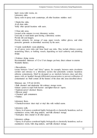 Forensic laboratory setup requirements | DOCX