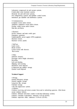 Forensic laboratory setup requirements | DOCX