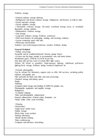 Forensic laboratory setup requirements | DOCX