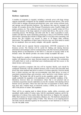 Forensic laboratory setup requirements | DOCX