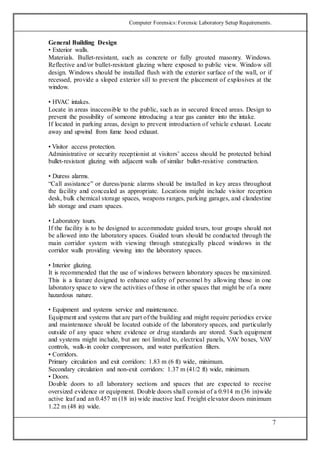 Forensic laboratory setup requirements | DOCX