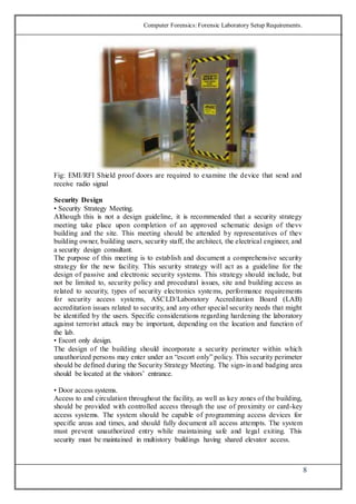 Forensic laboratory setup requirements | DOCX