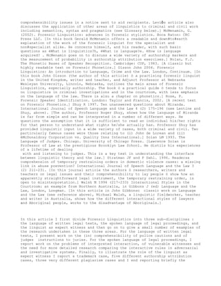 Forensic linguistic corpus | TXT