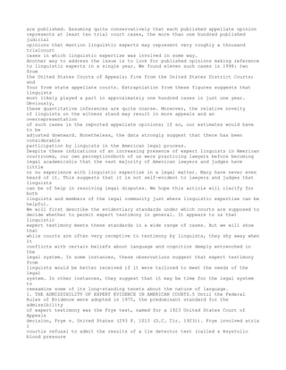 Forensic linguistic corpus | TXT | Law