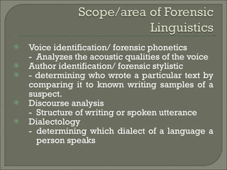 Forensic linguistics | PPT