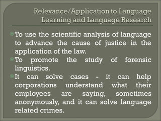 Forensic linguistics | PPT