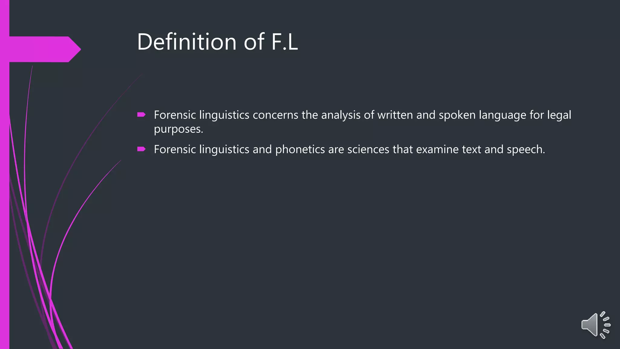 Forensic linguistics ppt by roshna | PPTX