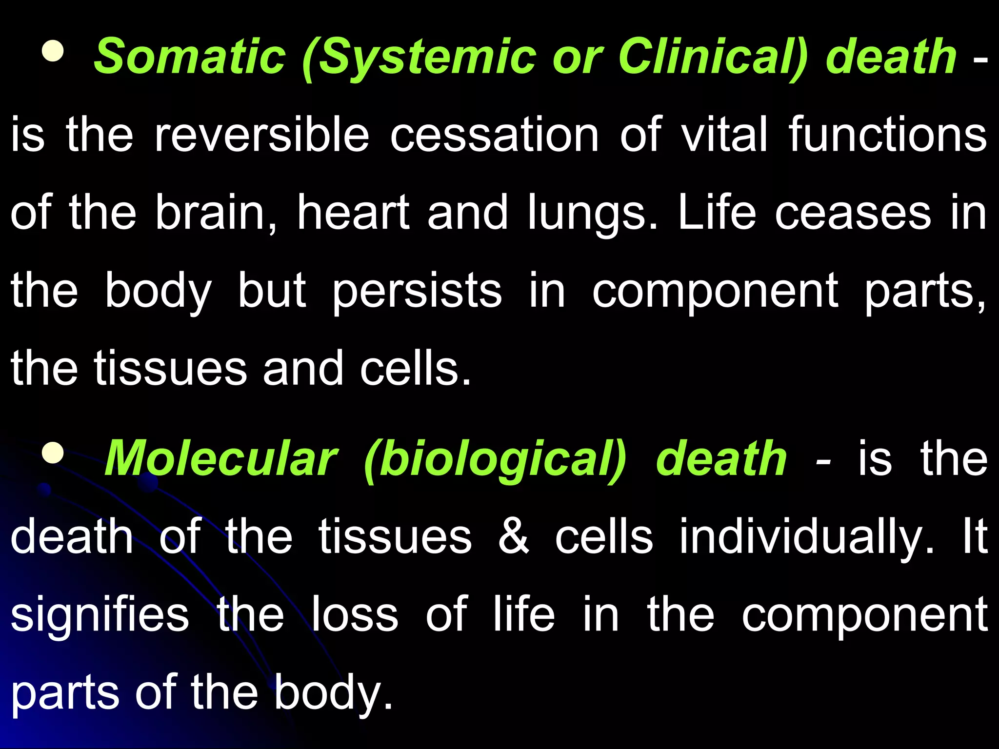 Forensic medical theory of death | PPT