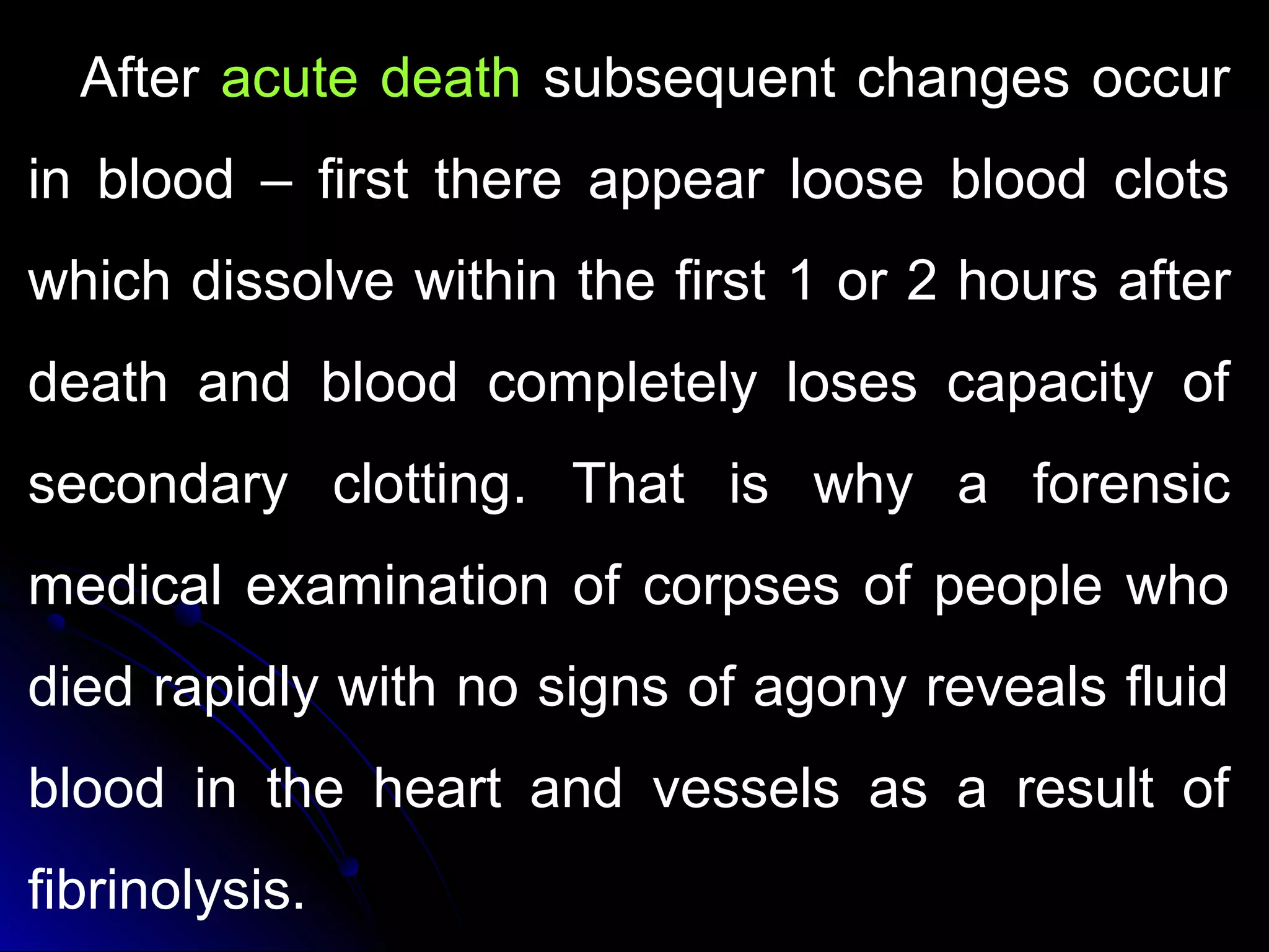 Forensic medical theory of death | PPT