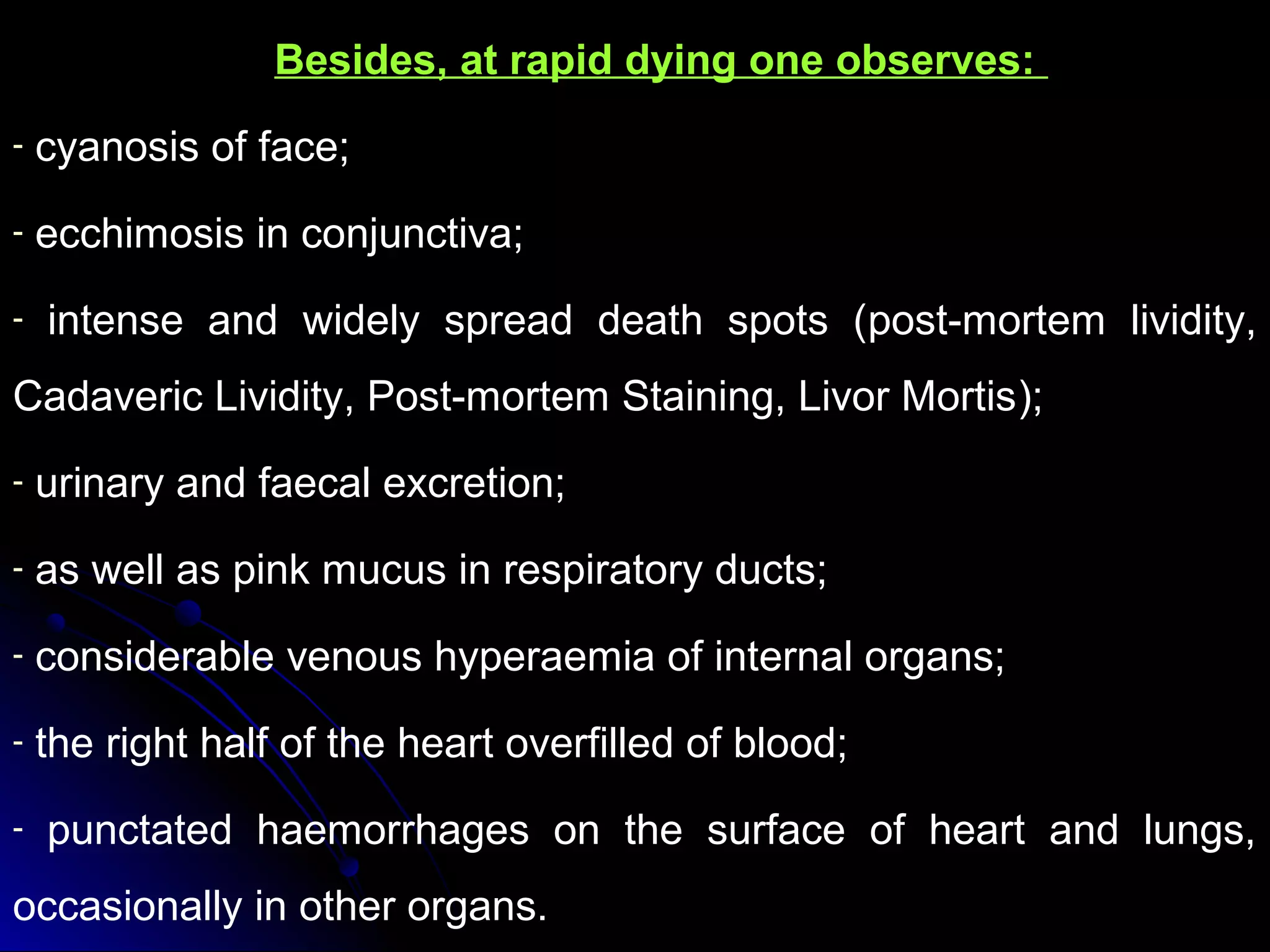 Forensic medical theory of death | PPT